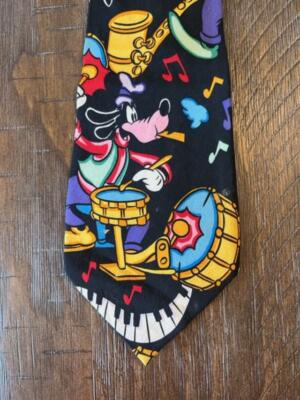 Balancine Inc Disney Goofy playing musical instruments 100% silk tie | eBay