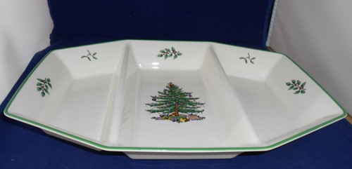 SPODE CHRISTMAS TREE DIVIDED VEGETABLE PLATE - NEW - MADE IN ENGLAND | eBay