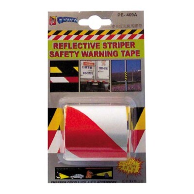 2 x Zebra Safety Tape Warning Caution 5x100cm Reflective Red and White ...