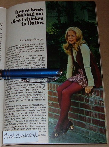 1971 TV ARTICLE~BARBARA SIGEL~UNIVERSAL STUDIO'S NEW RESIDENT INGENUE ...