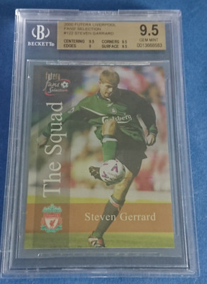 Steven Gerrard Rookie Card RC - Futera Liverpool Foil 1999-00 - BGS 9.5 ...