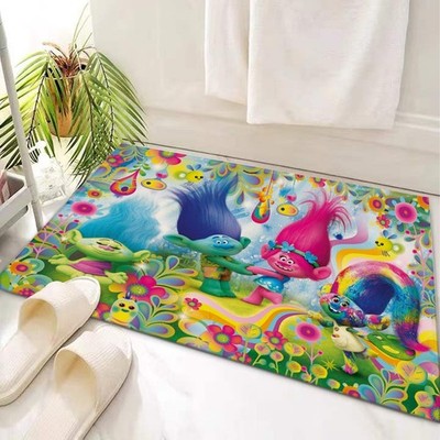 Best! Trolls Poppy & Branch Print Door Mat Rug Carpet With Non-slip ...