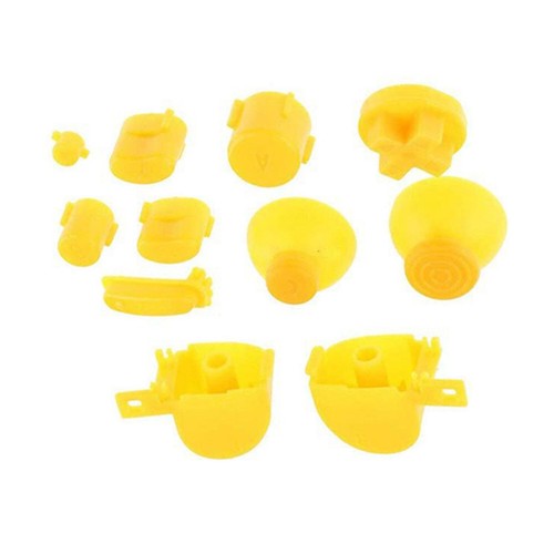 11Pcs Yellow L/R ABXY Z Keypads Buttons Kit For GameCube Controller NGC ...