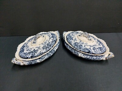 Antique Pair of Serving Dishes "Chatsworth" Pattern by Keeling & Co ...