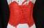 Sexy Women Elastic Red High Waist Fashion Corset Belt Flowers Cutout ...