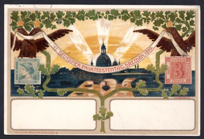 GERMANY 1899 US PHILATELIC EXPOSITION IN DRESDEN 24 JULY 1899 POST CARD ...