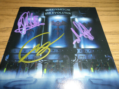QUEENSRYCHE authentic signed/autographed cd LIVE EVOLUTION GEOFF TATE ...