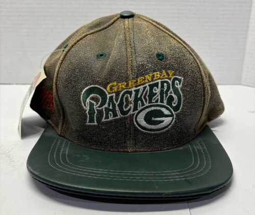NWT Green Bay Packers Modern NFL Team Genuine Leather Adjustable Cap ...