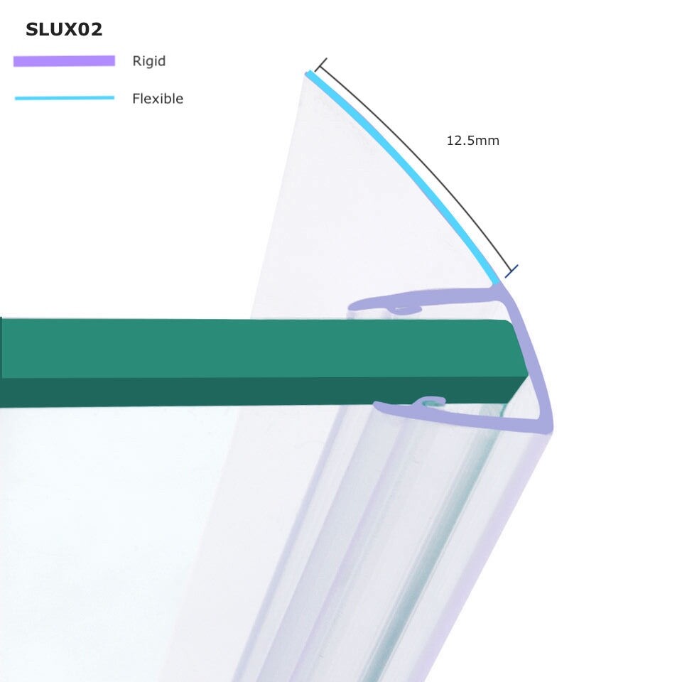 Shower Outlet F Shape Sliding Shower Door Seal Strips 12mm Vertical Fins 2M Pair | eBay UK