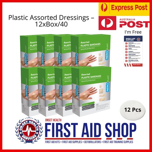 12x Plastic Assorted Dressings – Box/40 - First Aid Supplies | eBay ...
