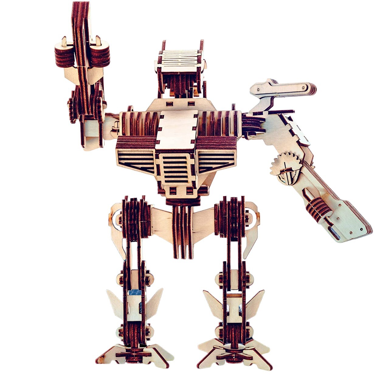 3D Wooden Robot Puzzle Kit for adults, kids and teens by qollorette ...