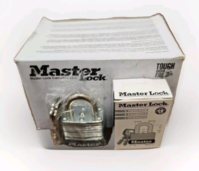 Master Lock 105KA Laminated Steel Warded Padlock (Keyed Alike) Box Of ...