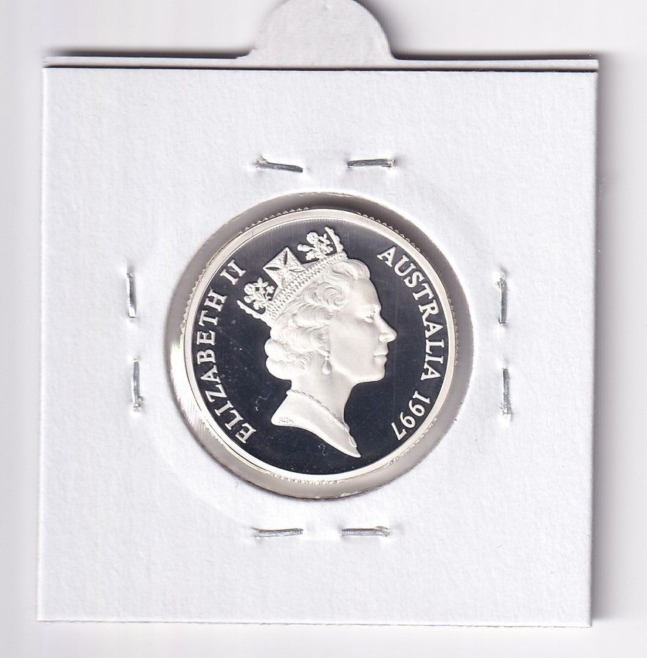 AUSTRALIAN PROOF: 1997 $1 SIR CHARLES KINGSFORD SMITH SILVER COIN #2182 ...