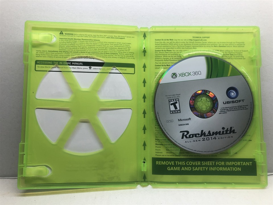 Rocksmith 2014 Edition (Xbox 360, 2014) Game Only NO CABLE- Tested ...