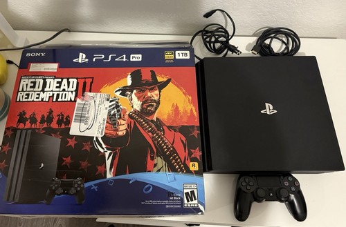 Sony PlayStation 4 Pro Red Dead Redemption II Bundle 1TB Jet Black ...