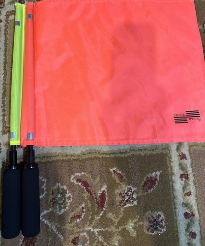 Official Sports, 18”x14” Neon Orange & Yellow Referee Basic Flags Set | eBay