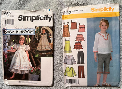 2 Simplicity Patterns ~ 9977 & 4613 ~ Size 3-6 ~ ~ ~ ~ ~ Listing MP 55 ...