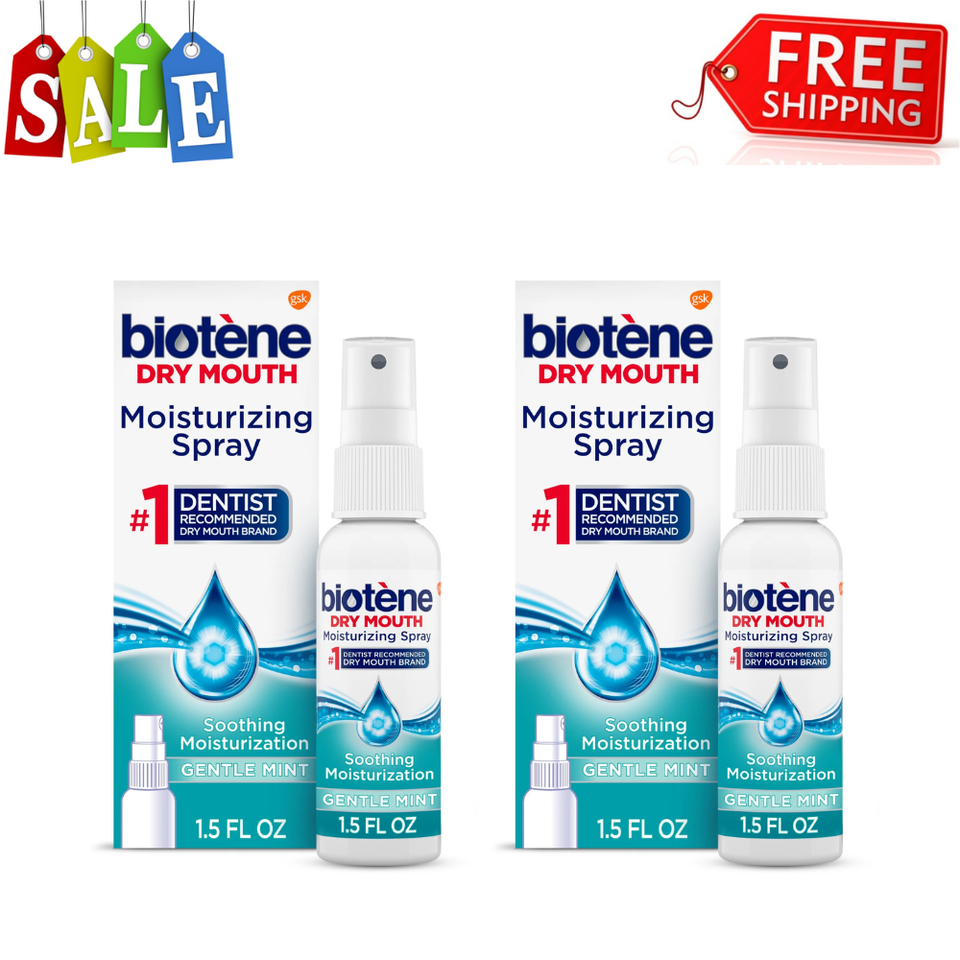 Biotene Dry Mouth Moisturizing Spray, Alcohol-Free Breath Fresheners ...