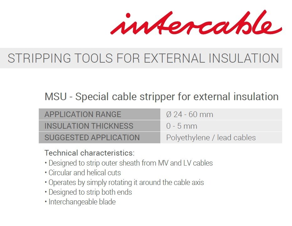 INTERCABLE AE6210 MSU - Special cable stripper for external insulation 24 -60 mm | eBay