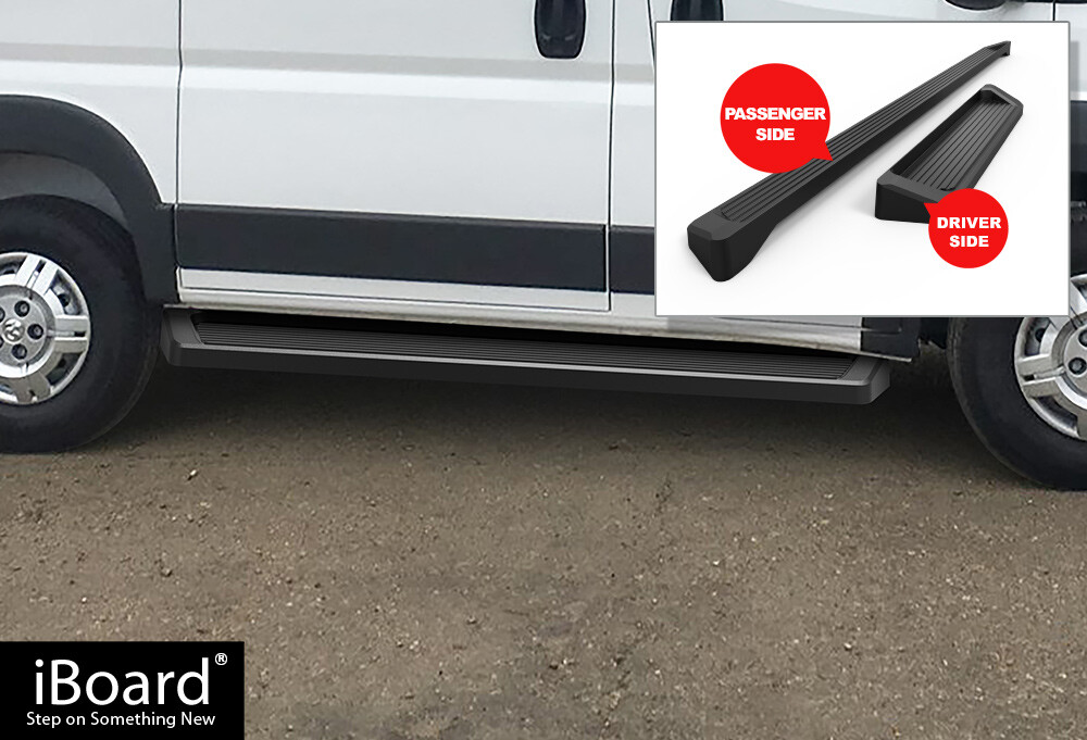 APS Stain Black 6" Side Step Nerf Bar Fit 14-25 Ram ProMaster 118in ...