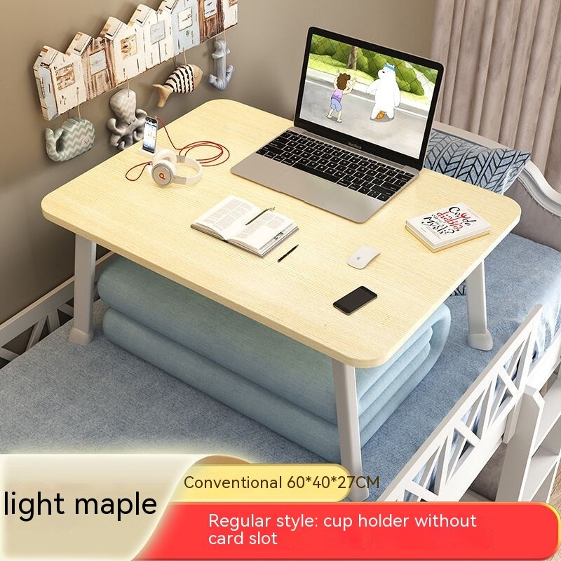 Folding Computer Bedroom Card Slot Bed Desk | eBay