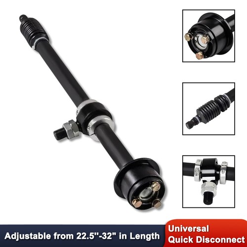 Collapsible 22.5"-32" Racing Black Steering Column 3/4" 20 Spline w ...