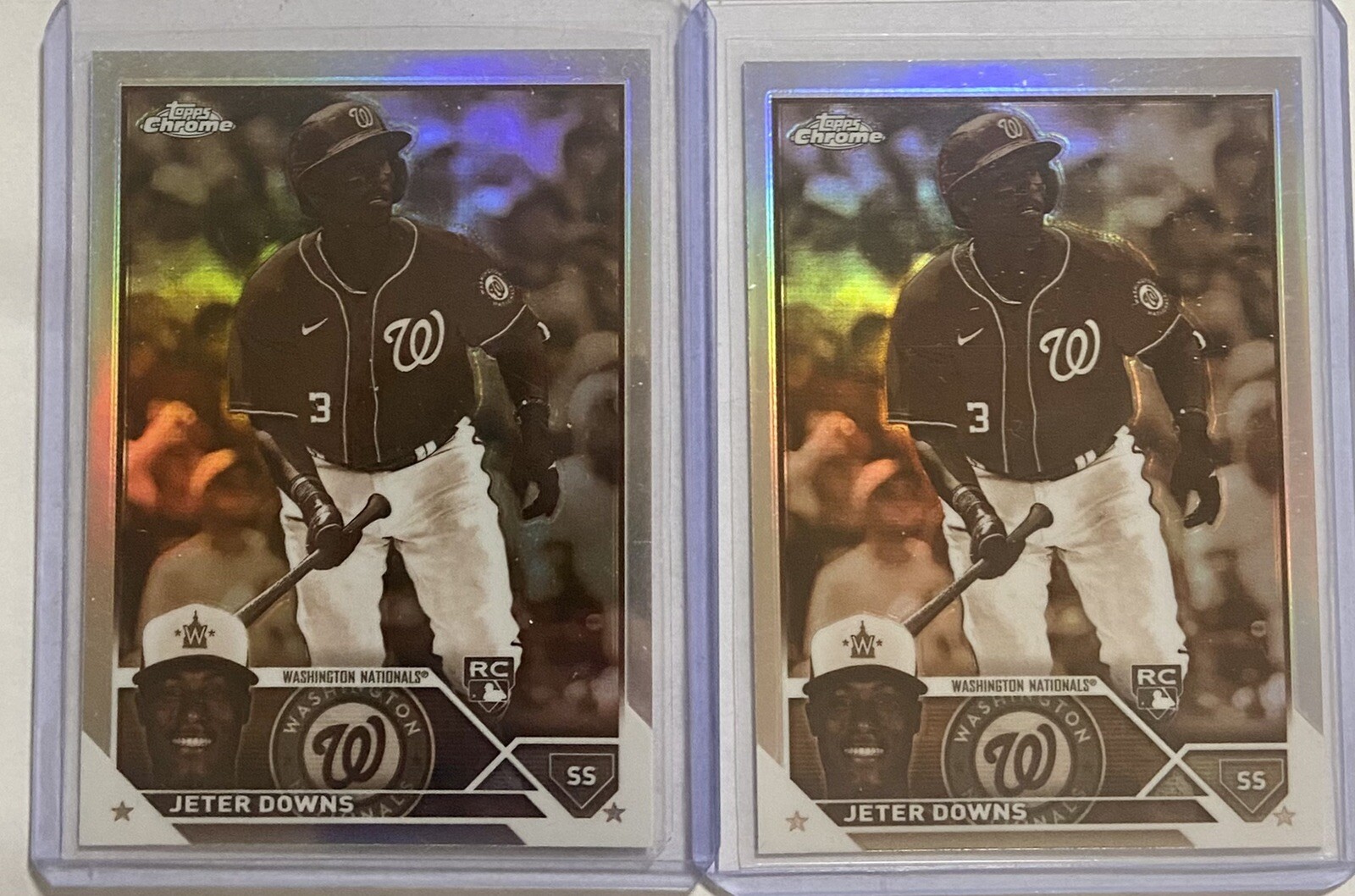 (2) Sepia Refractor 2023 Topps Chrome JETER DOWNS RC Rookie #56 | eBay