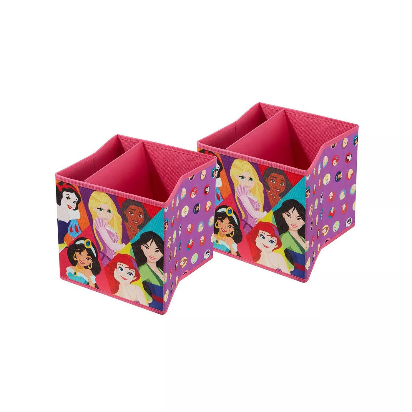 Disney PRINCESS Callapsible Storage Bins Blue 2 Pack 9X9X9 Bins for ...