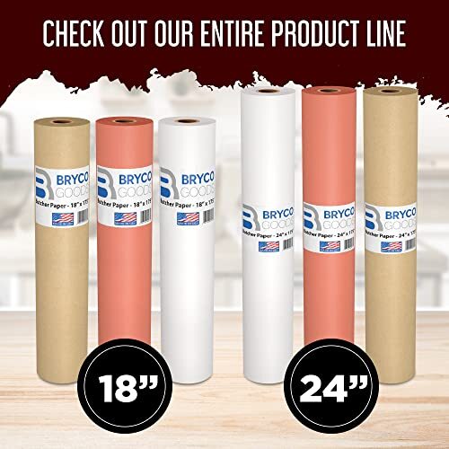 Butcher Paper Roll - 18 Inch x 175 Feet - Food Grade Peach Wrapping ...