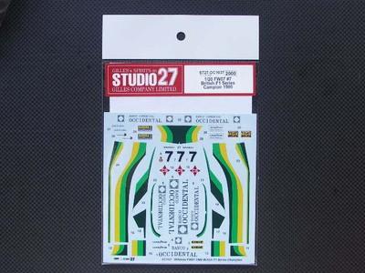 [ STUDIO 27 ] 1/20 Williams FW-07 # 7 British Win 1980 Decal for Tamiya ...