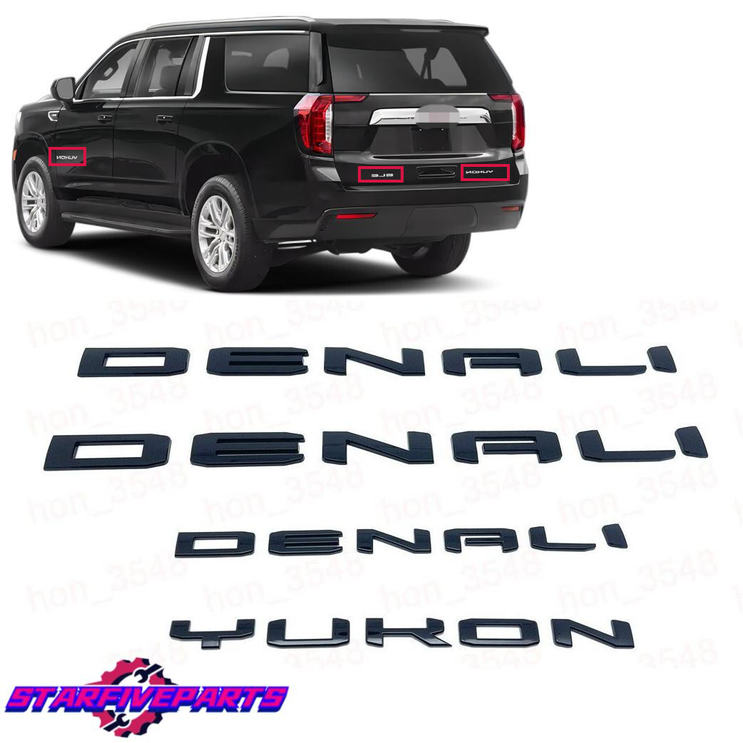 Door Rear Denali Yukon Emblem Letters For GMC Yukon/Yukon XL 2021-25 ...