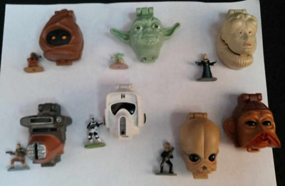 7 Star Wars Micro Machines Mini Action Trilogy Head Playsets w/ Figures ...