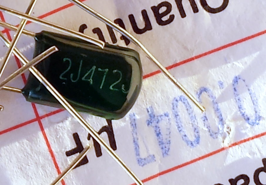 10 pieces x 4.7nF 4n7 4700pF 0.0047uF, 630v, Mylar capacitor polyester ...