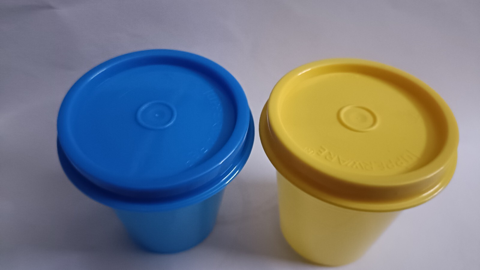 Tupperware Midgets Set of 4 Blue & Yellow To Keep Dips Chutney Sausage ...