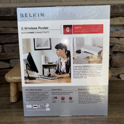Belkin G WIRELESS ROUTER Sealed In Box Simple Setup With Instructions ...