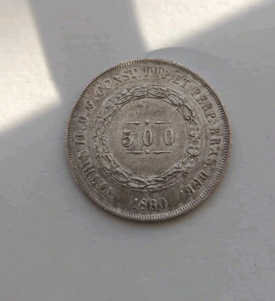 1860 Brazil 500 Reis Silver Coin | eBay UK