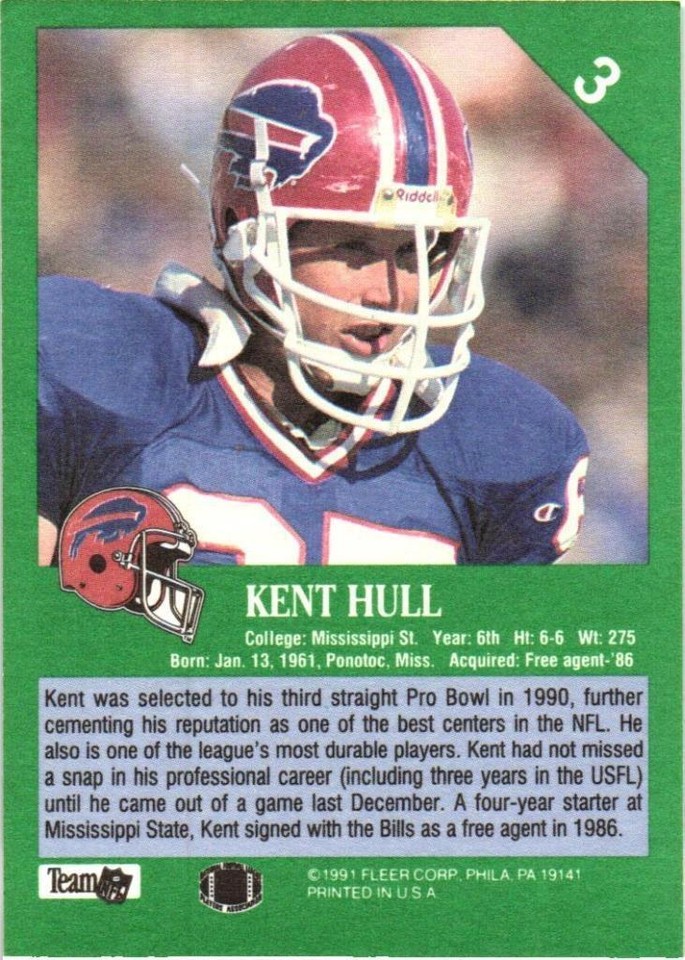 KENT HULL 1991 Fleer #3 FREE SHIPPING B10R3S9P3 | eBay