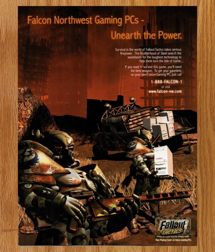 Fallout Tactics Falcon Northwest PC- Video Game Print Ad / Poster Promo ...