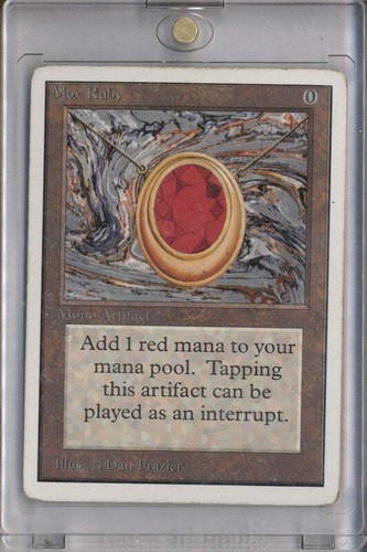 1993 Magic The Gathering Collector's Edition #265 Mox Ruby Heavy Play ...