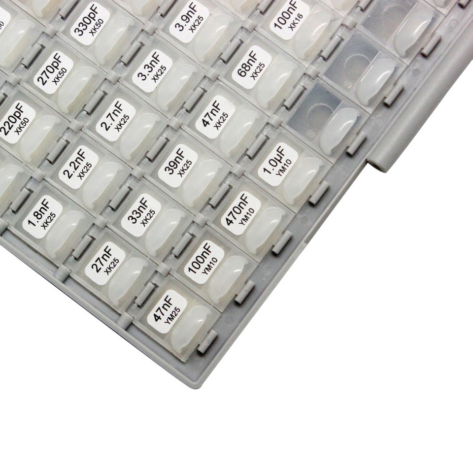 SMT SMD 0402 capacitor kit 75 values x 50 pcs distributed in BOX-ALL 5p ...