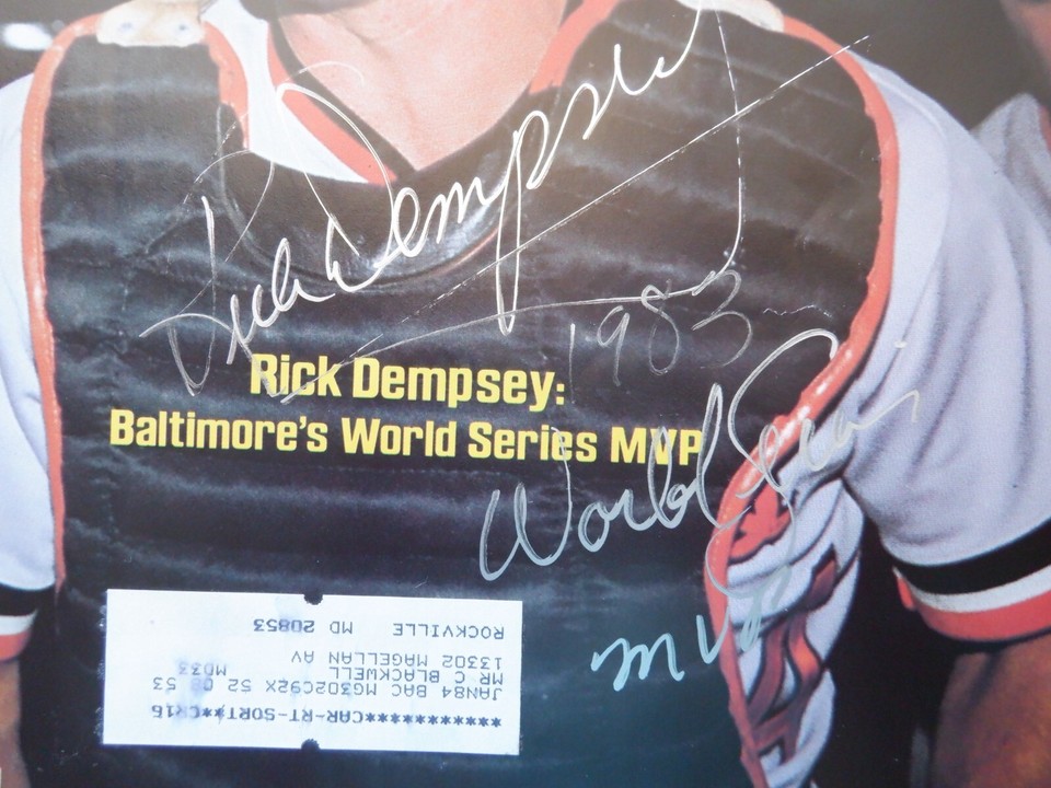 Rick Dempsey autographed October 24, 1983 Sports Illustrated magazine ...