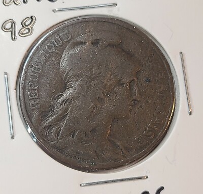 1898 VINTAGE ANTIQUE FRENCH FRANCE COIN 10 CENTIMES WORLD COIN | eBay