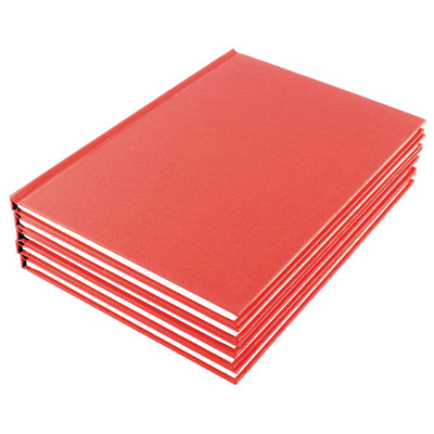 10 x A4 Hardback Manuscript Books Feint Ruled 160 Page RED Notebook ...
