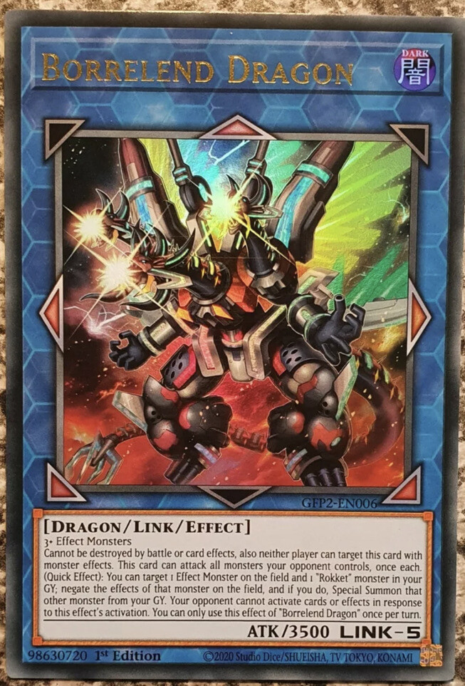 🔥 Yugioh GFP2-EN006 Borrelend Dragon ULTRA RARE NEAR MINT 1ST EDITION | eBay