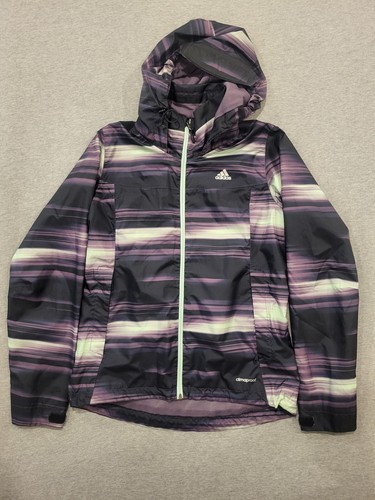 ADIDAS CLIMAPROOF WOMEN HOODED ZIP SPORTS WIND JACKET - Purple ...