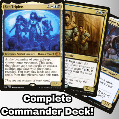 MTG Commander EDH Deck Sen Triplets 100 Magic Cards Custom Deck Esper ...