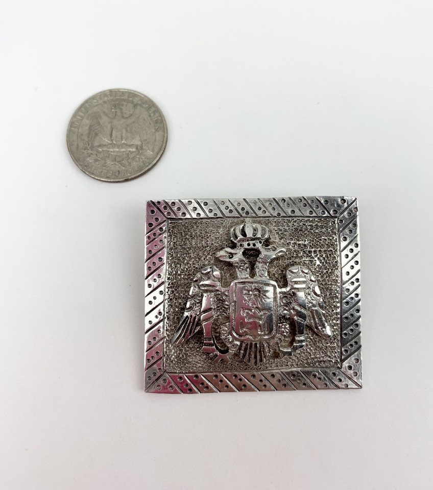 Silver Double Headed Eagle Pin Brooch | eBay