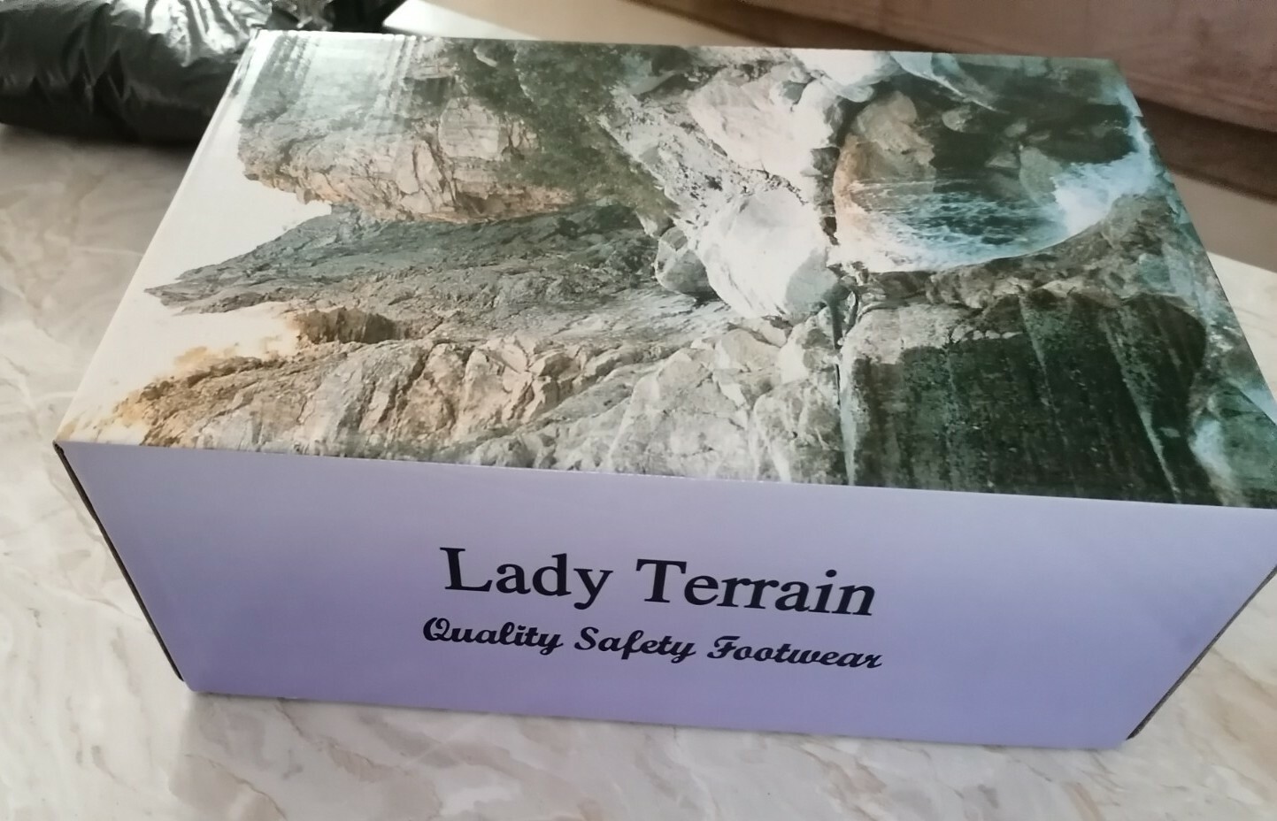 LADIES LADY TERRAIN WALKING BOOTS SIZE 5 BLACK PURPLE STEEL TOE CAPS ...