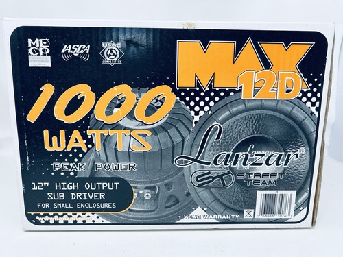 Lanzar MAX 12D 1000 Watt 12" High Output Sub Driver - NEW IN BOX! | eBay