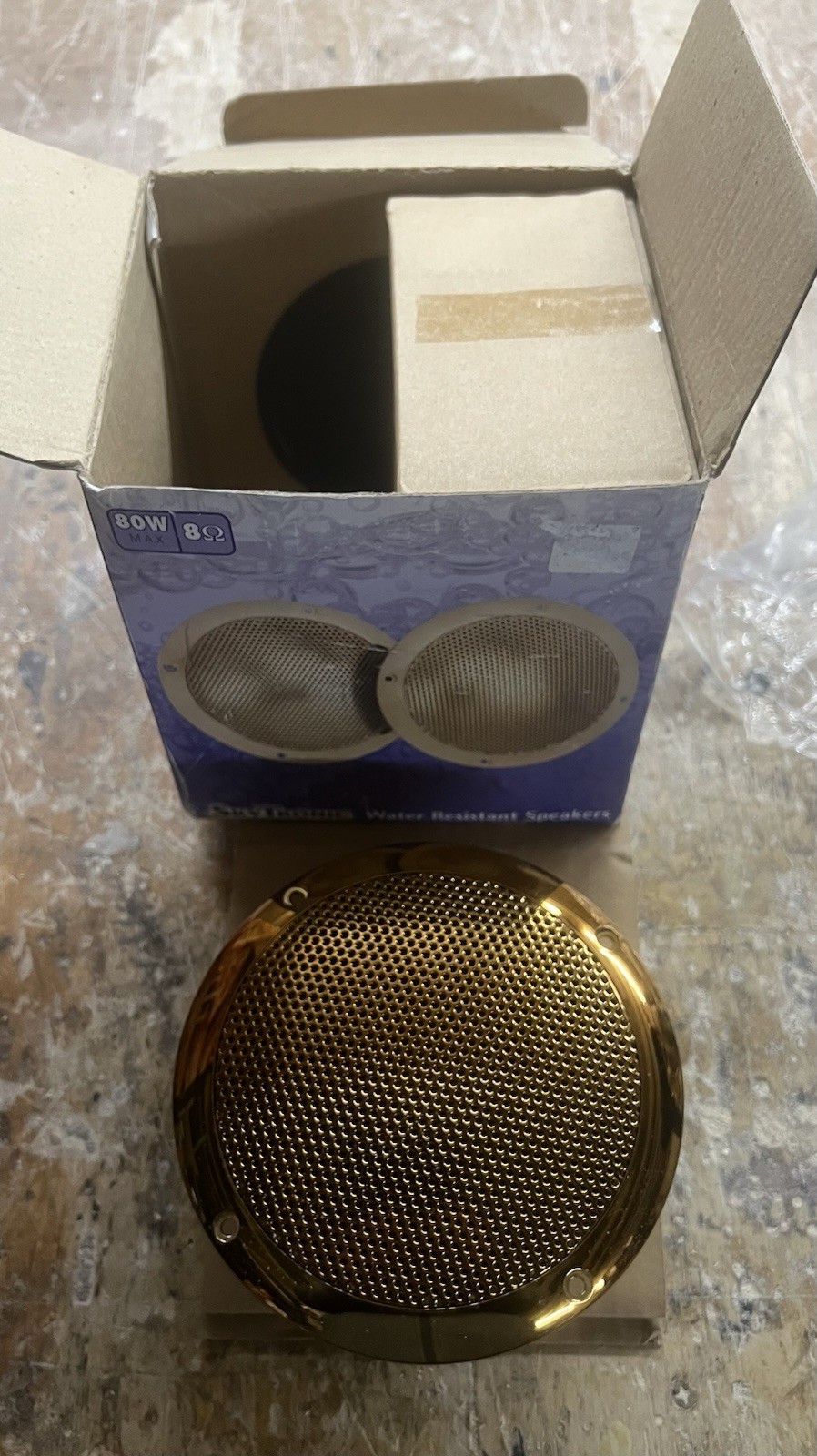 pair of Water Resistant Speakers SkyTronic White 5” 80w - box contain 2 ...